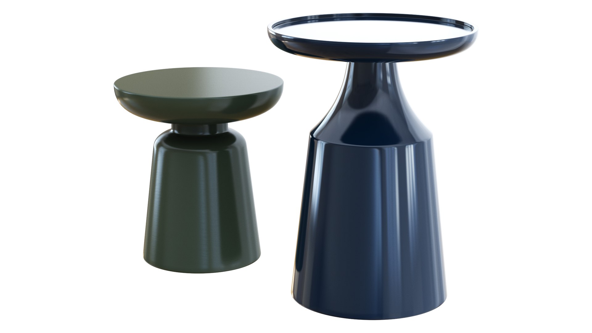 3D Model Side Tables Iris And Trapeze - TurboSquid 2152740