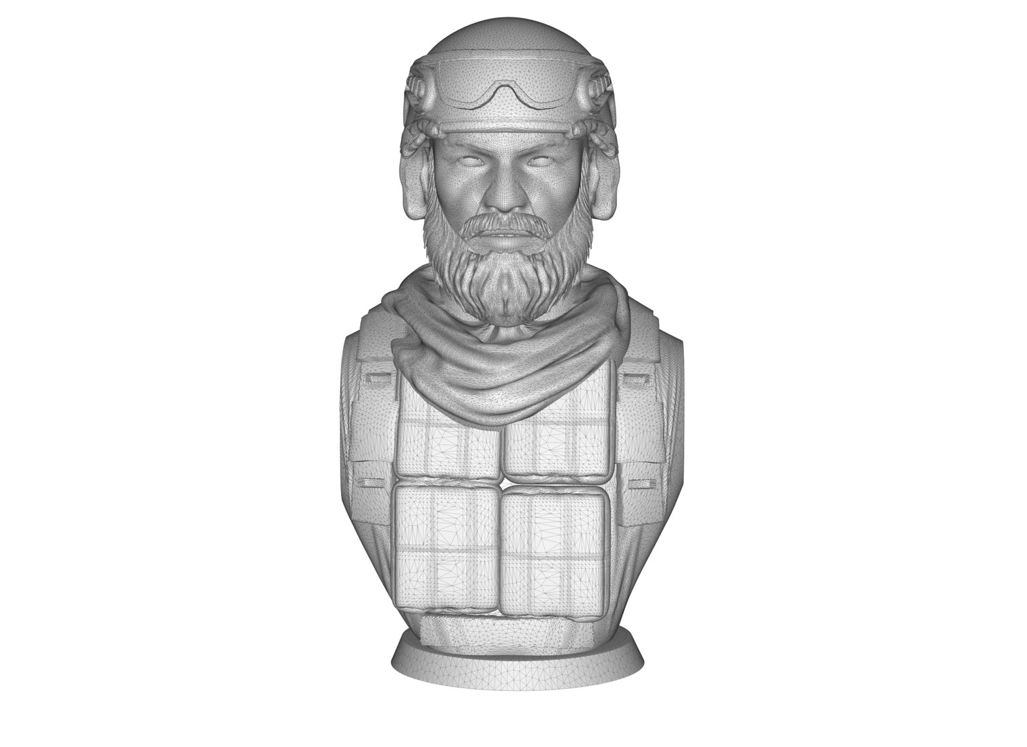 3D Soldier Bust Model - TurboSquid 2207734