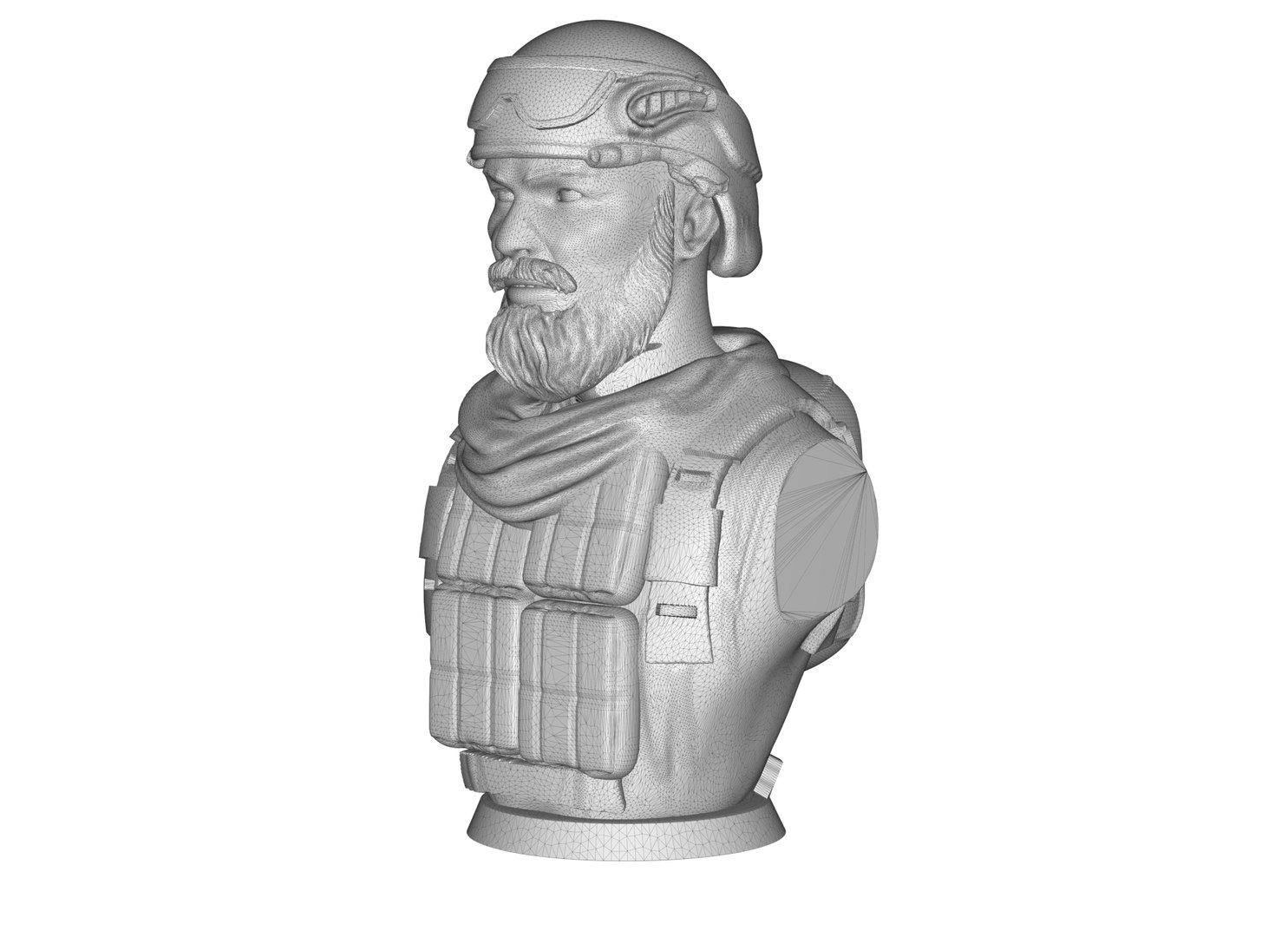 3D Soldier Bust Model - TurboSquid 2207734