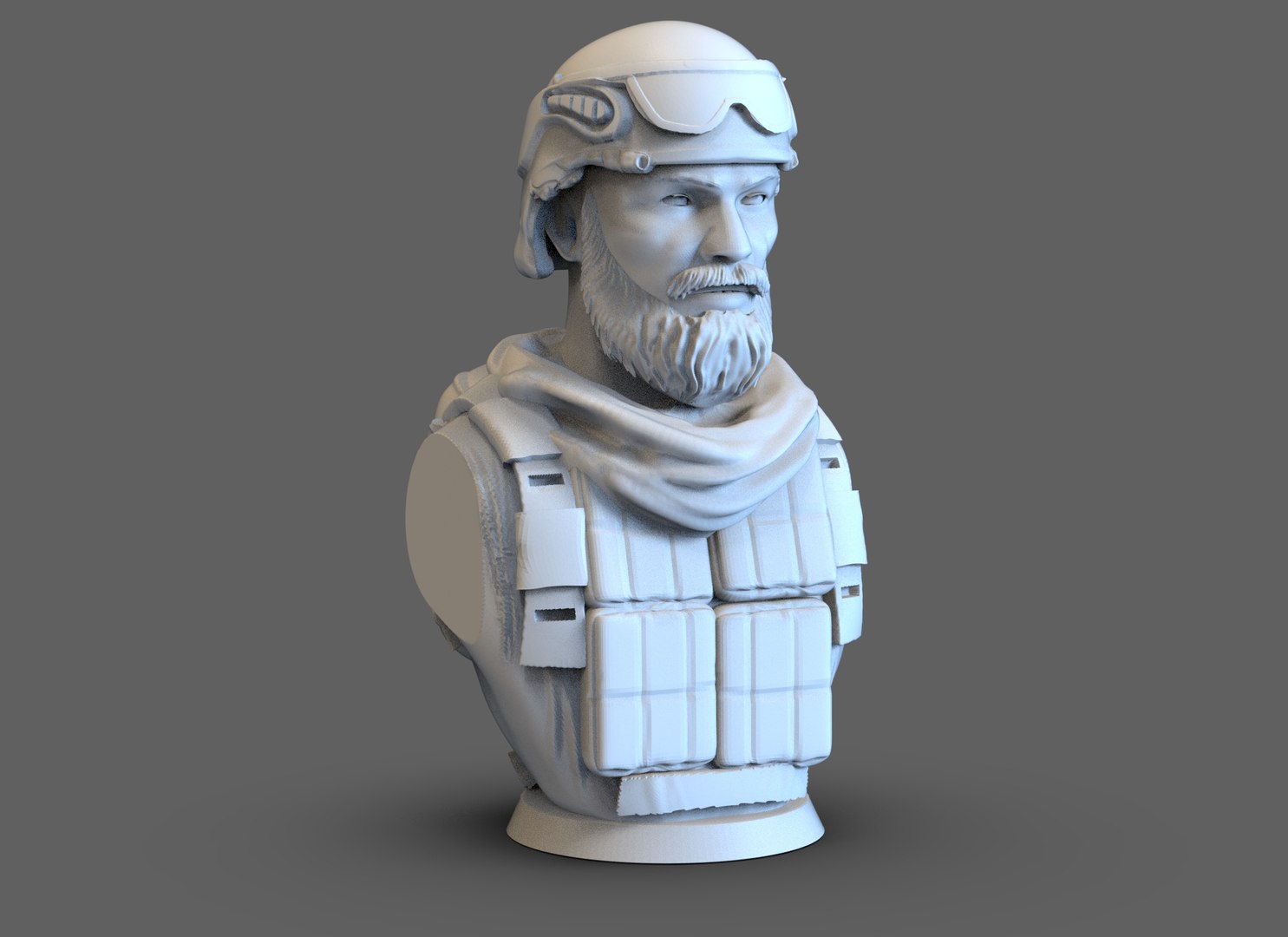 3D Soldier Bust Model - TurboSquid 2207734