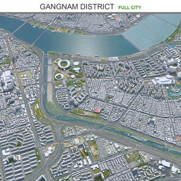 Gangnam District Seoul South Korea 3D model - TurboSquid 1989775