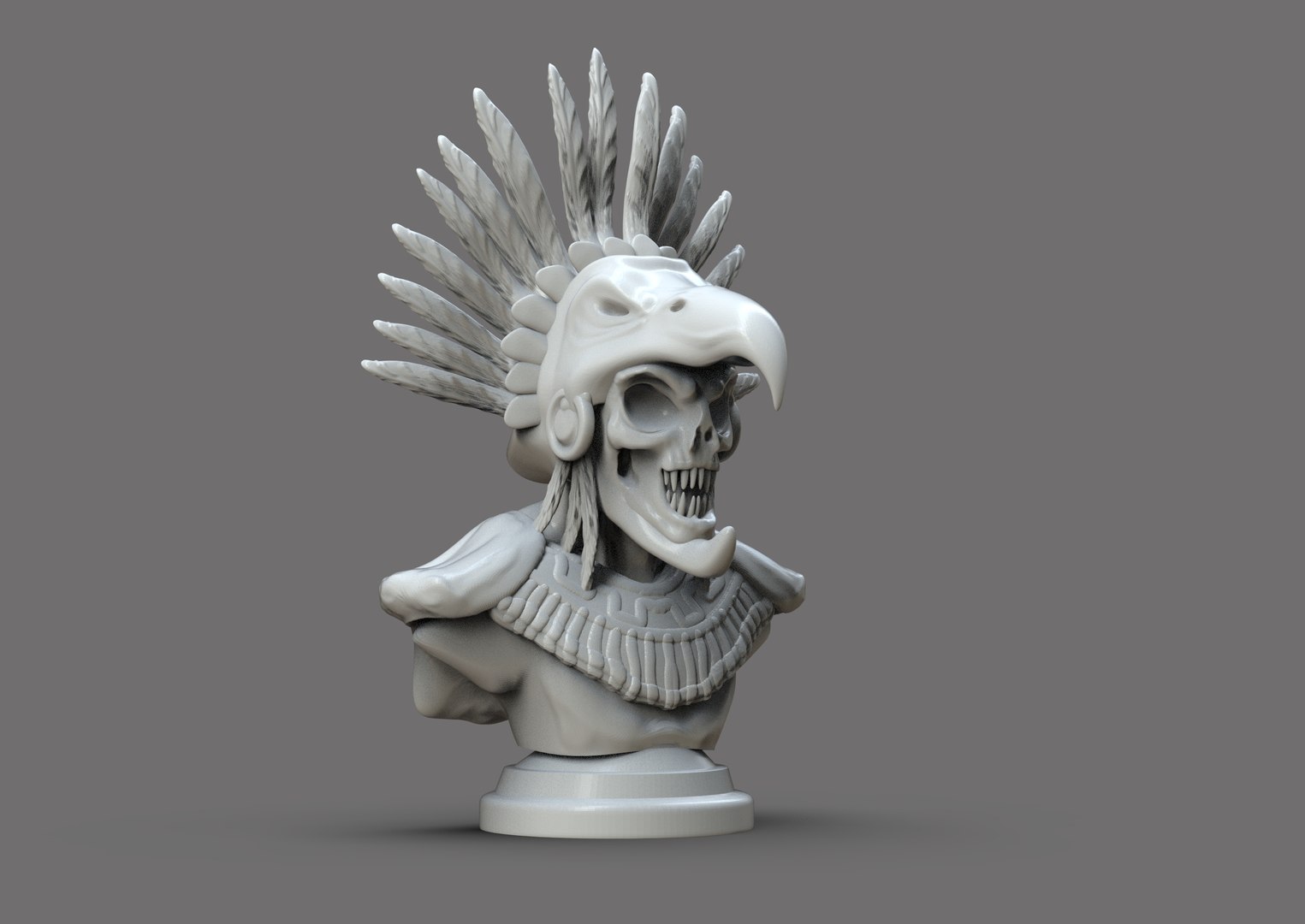 Evil Aztec Bust 3D - TurboSquid 2399014