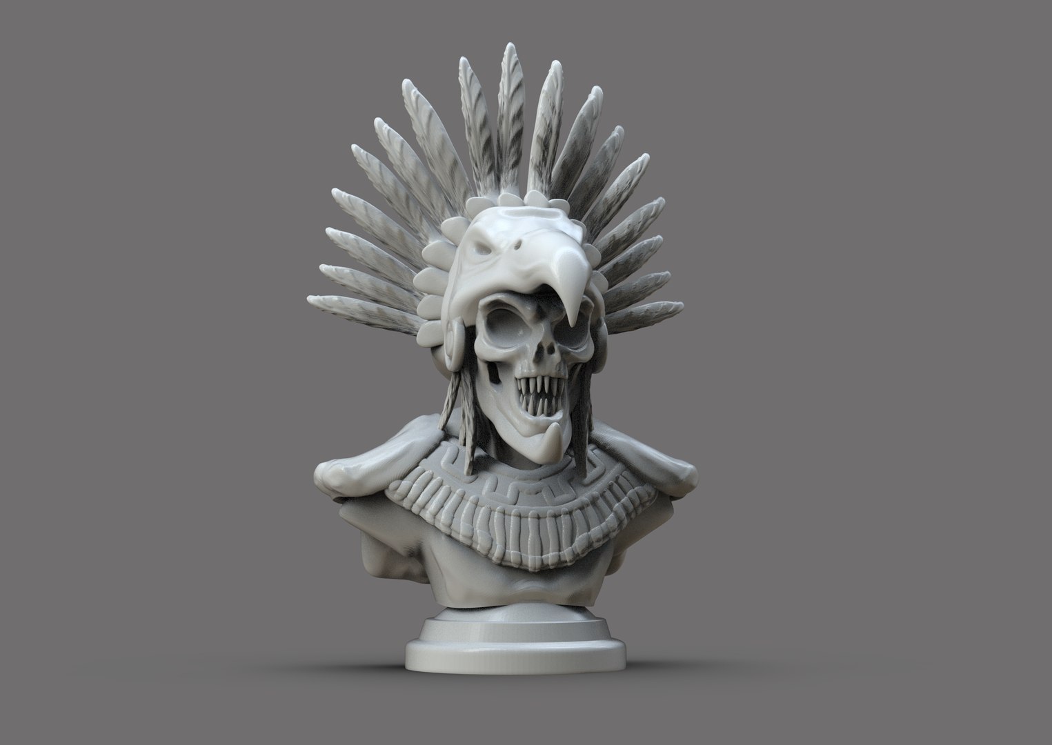 Evil Aztec Bust 3D - TurboSquid 2399014