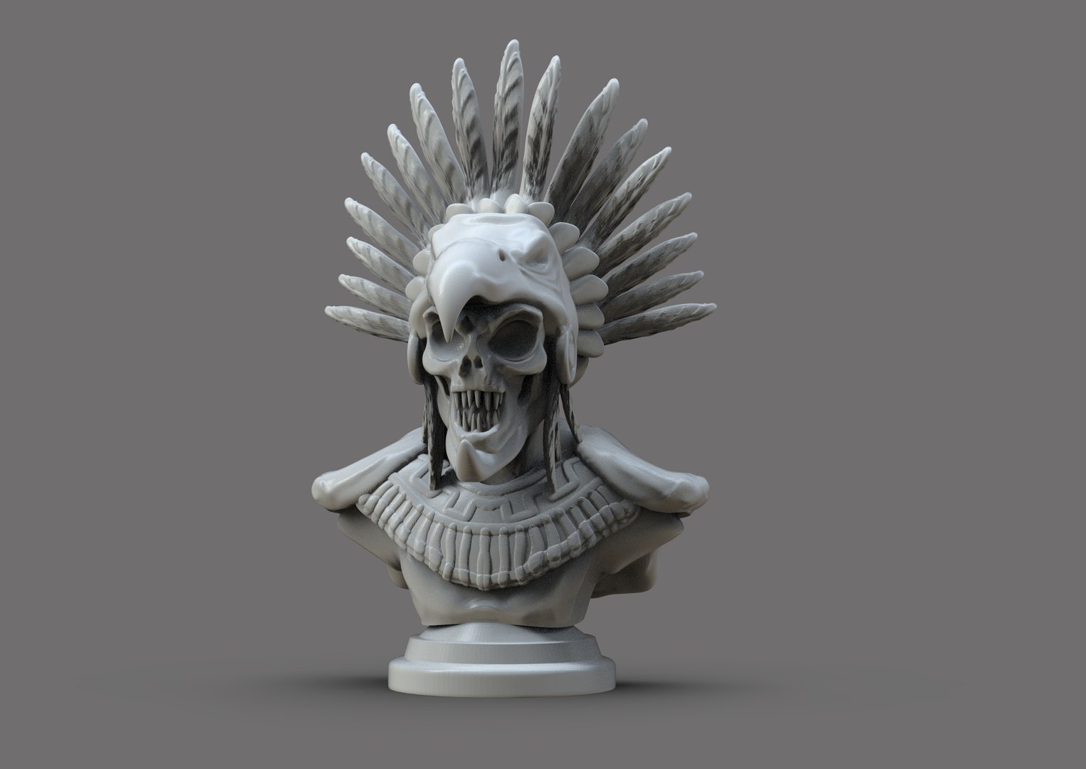 Evil Aztec Bust 3D - TurboSquid 2399014