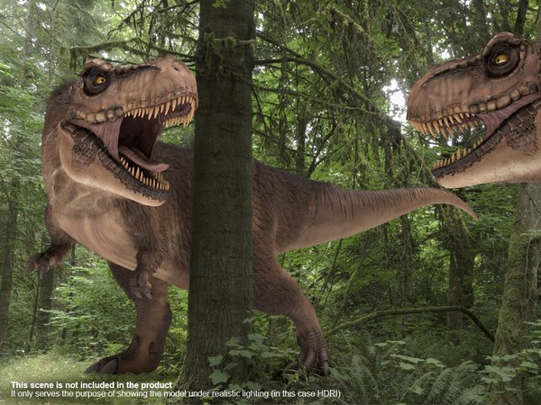 Tyrannosaurus rex fur rigged model - TurboSquid 1574561