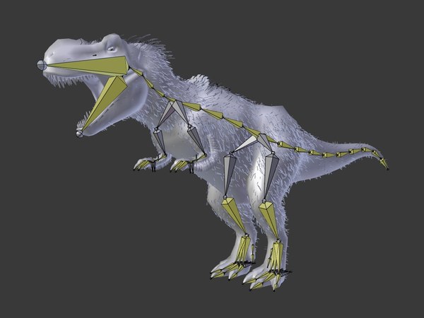 Tyrannosaurus rex fur rigged model - TurboSquid 1574561