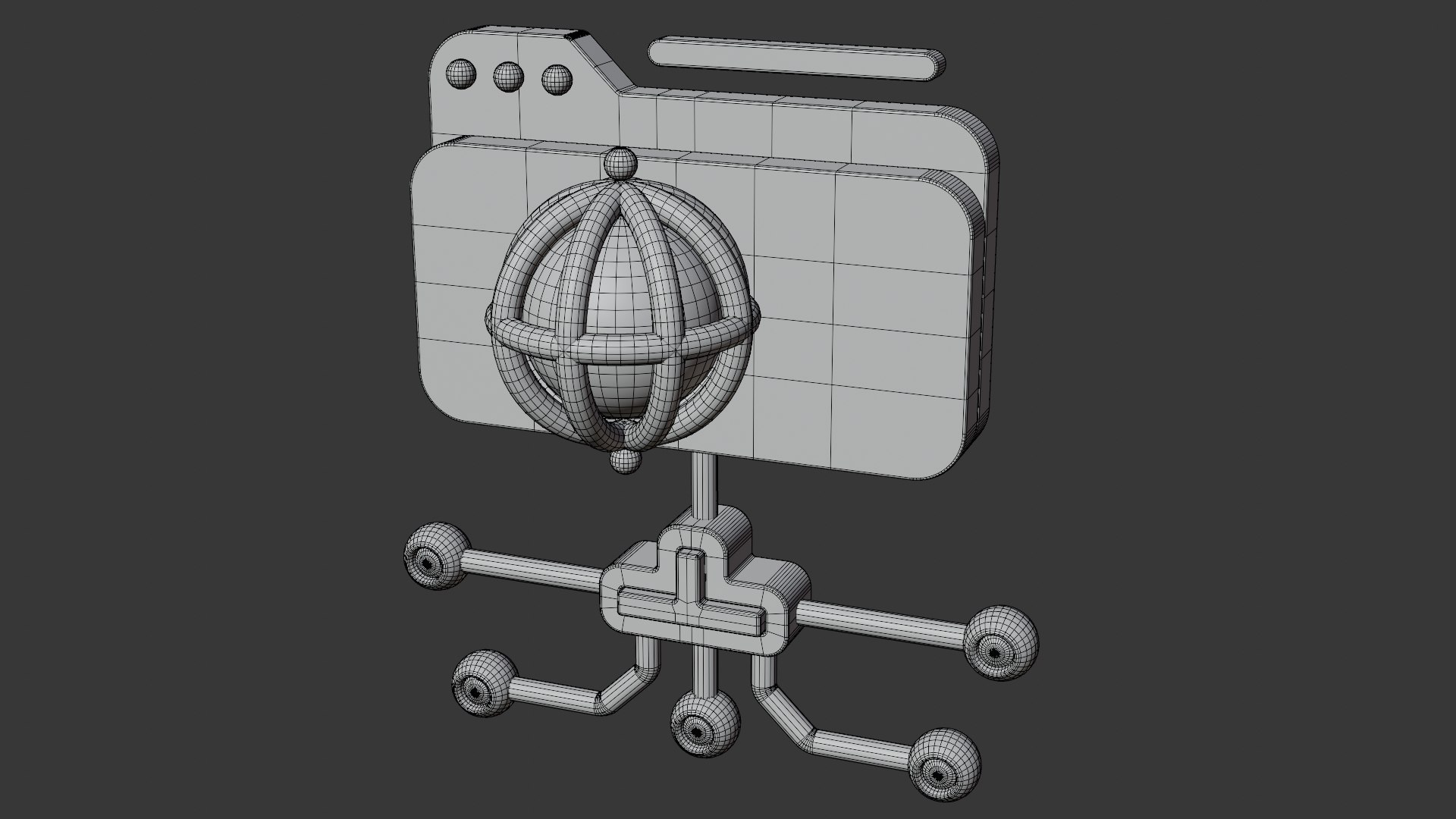 3D FTP Server 3d Icon Represented With Folders And Globe Wireframe ...