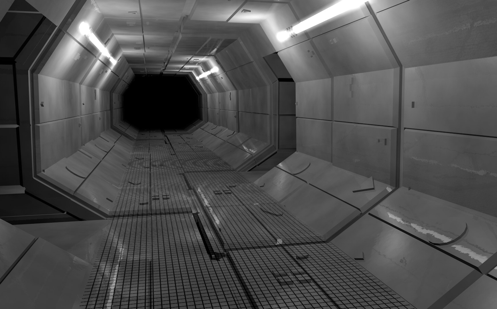 3d Model Of Starship Corridor