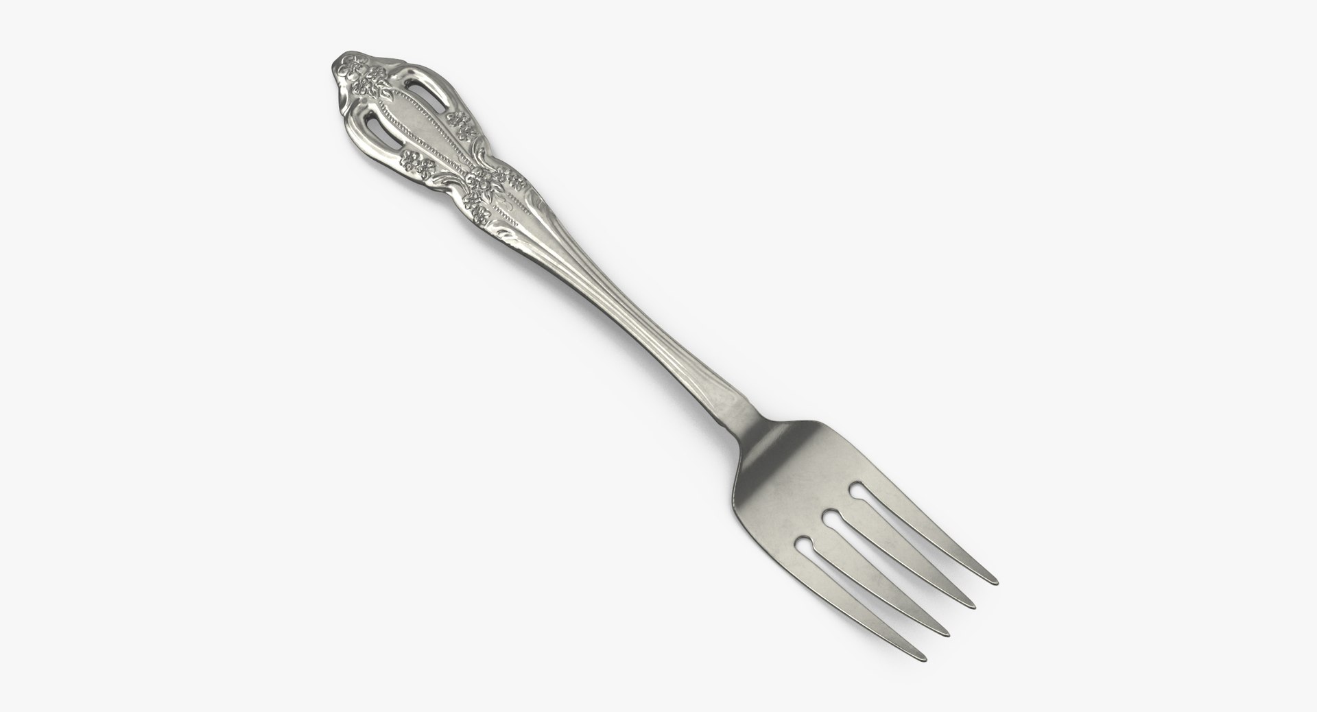 3D Formal Silverware Fork - TurboSquid 1235465