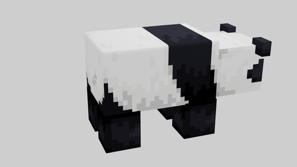modelo 3d Minecraft Panda - TurboSquid 2052459