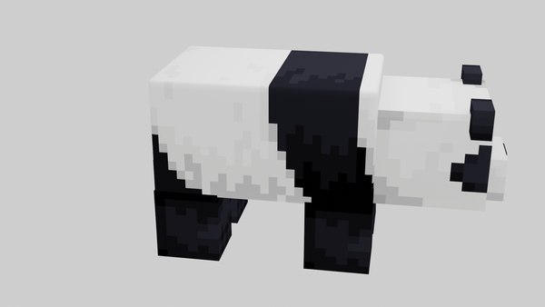 modelo 3d Minecraft Panda - TurboSquid 2052459