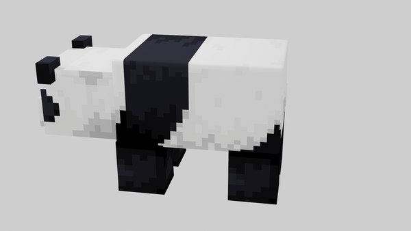 modelo 3d Minecraft Panda - TurboSquid 2052459