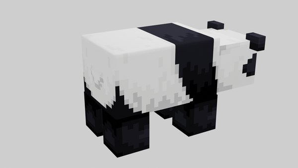 modelo 3d Minecraft Panda - TurboSquid 2052459