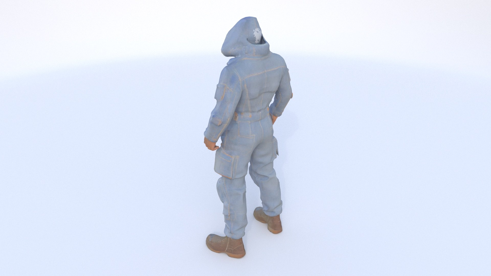 3D Overalls Worker Outfit - TurboSquid 2330496