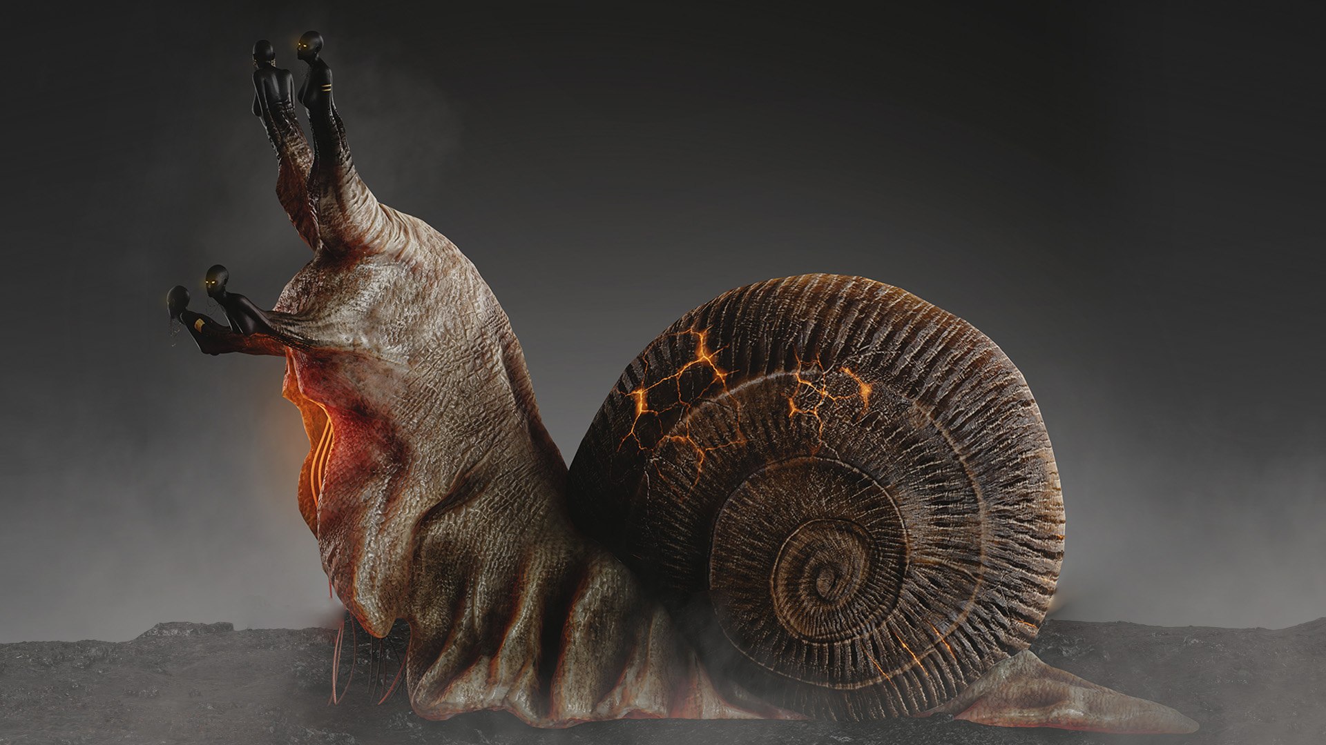 Dark Fantasy Snail Model - TurboSquid 2381105
