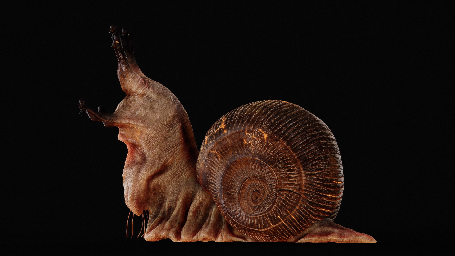 Dark Fantasy Snail Model - TurboSquid 2381105