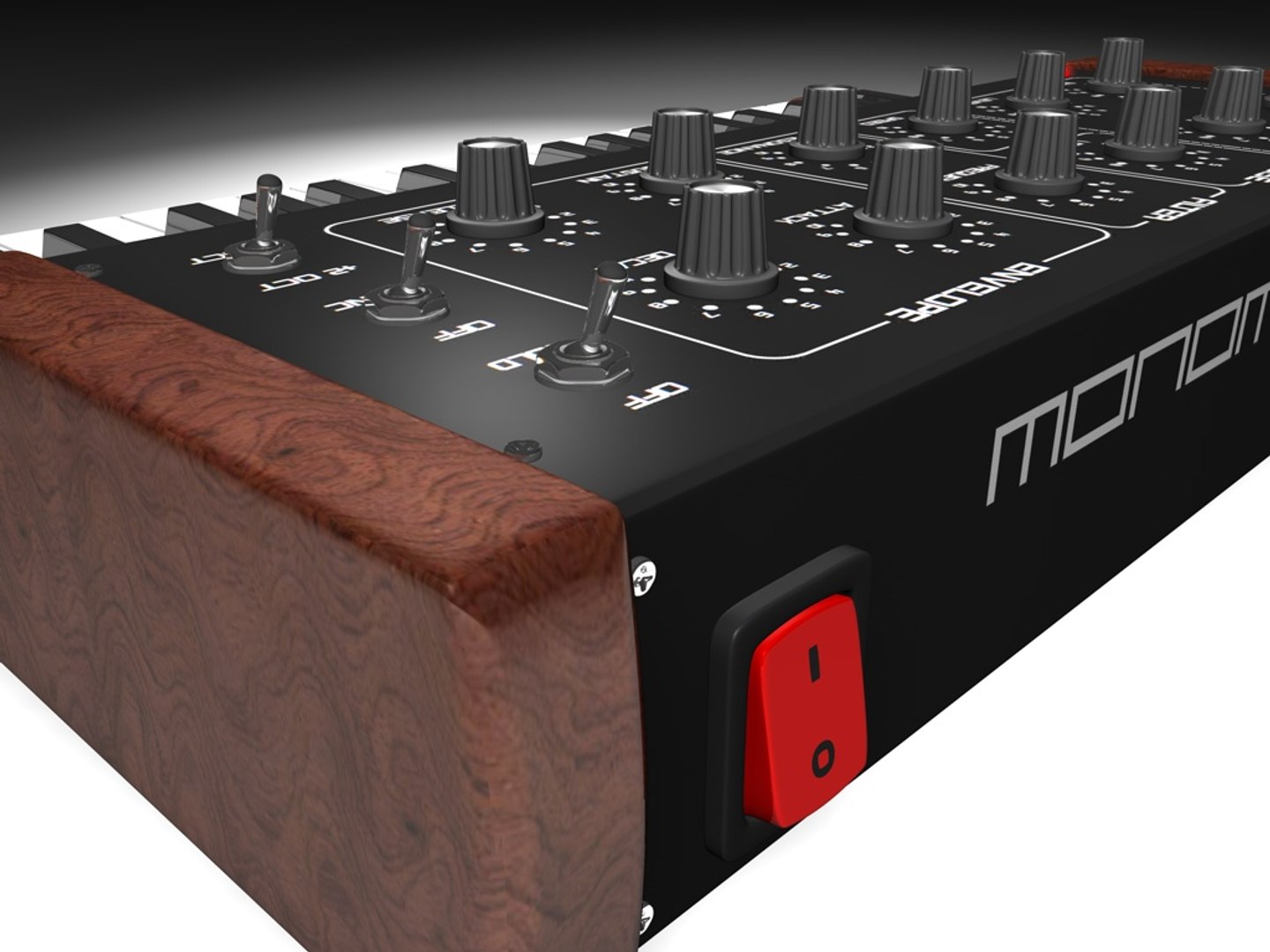 3d model vintage synthesizer