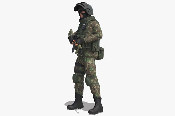 Military male russian soldier 3D model - TurboSquid 1302193