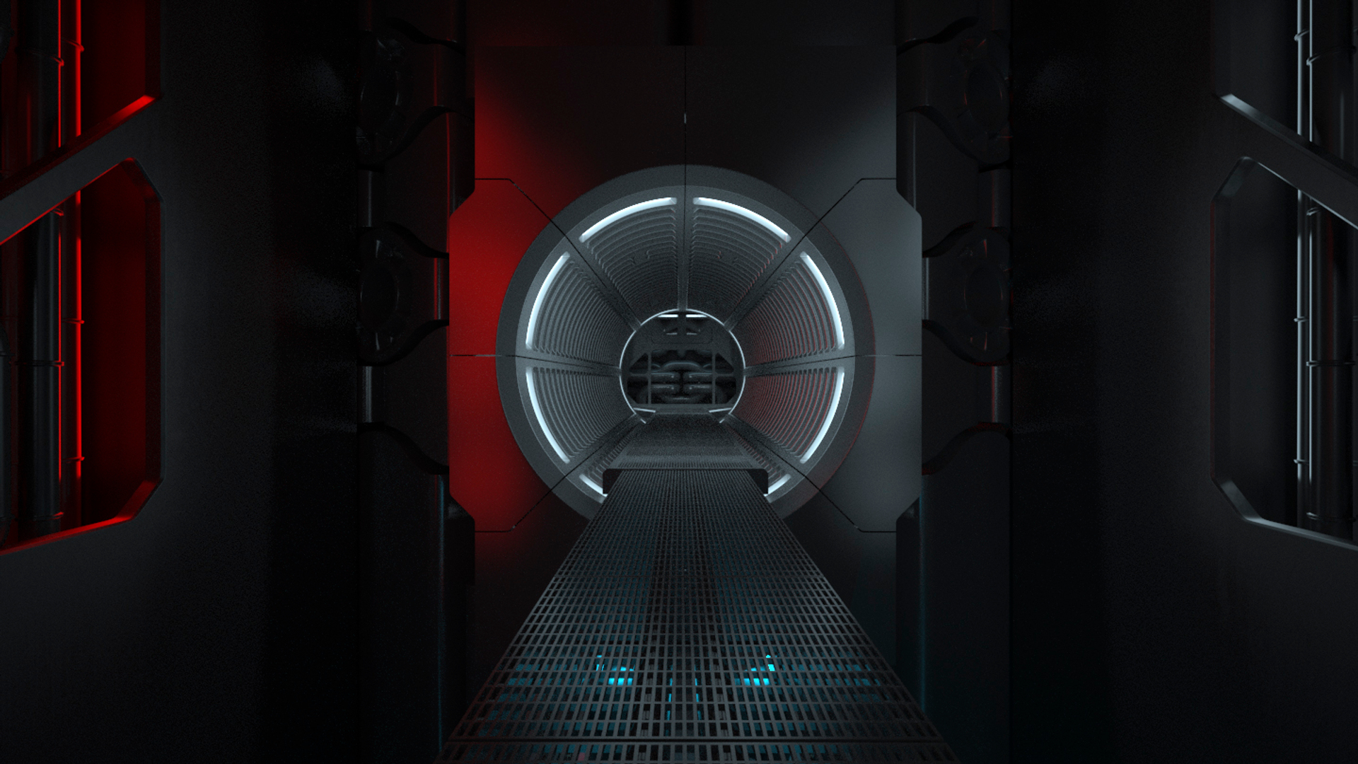 sci fi interior 3d model