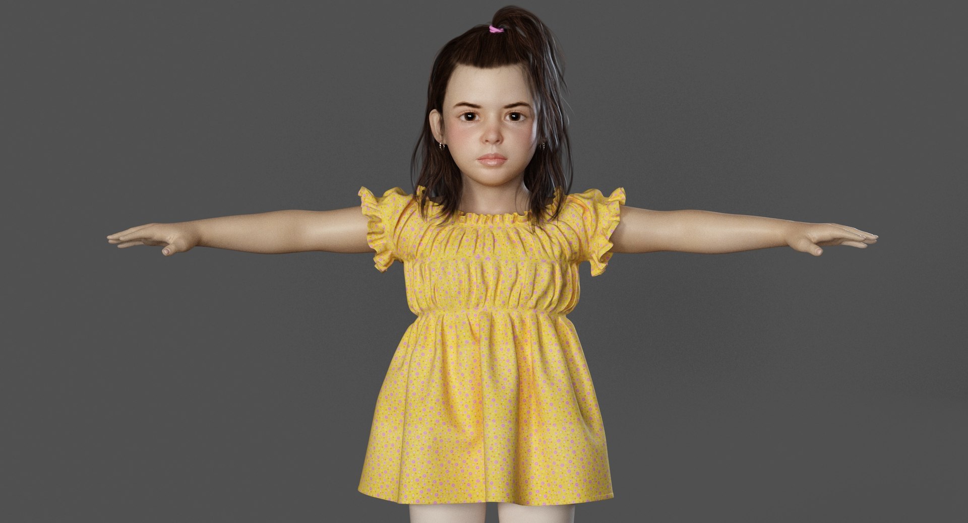 3D Hope Realistic Little Girl Character - TurboSquid 2073455