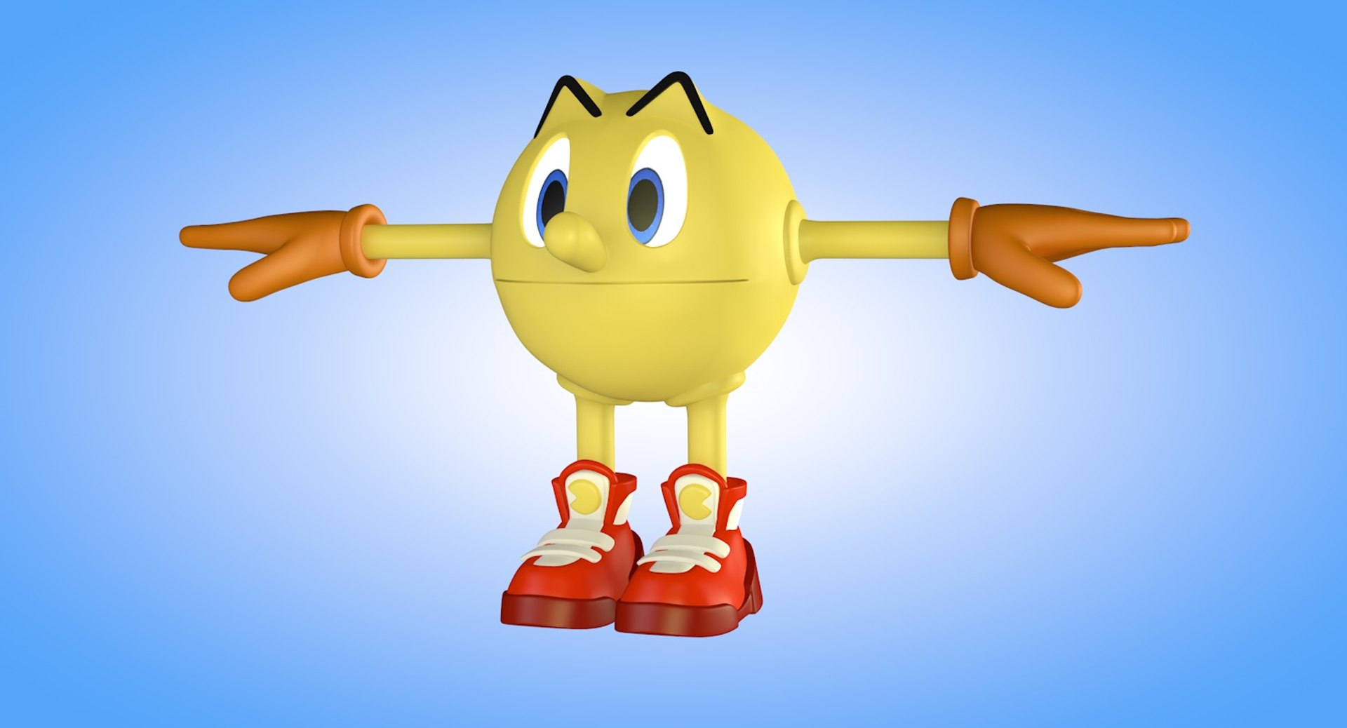 3d pac-man character model