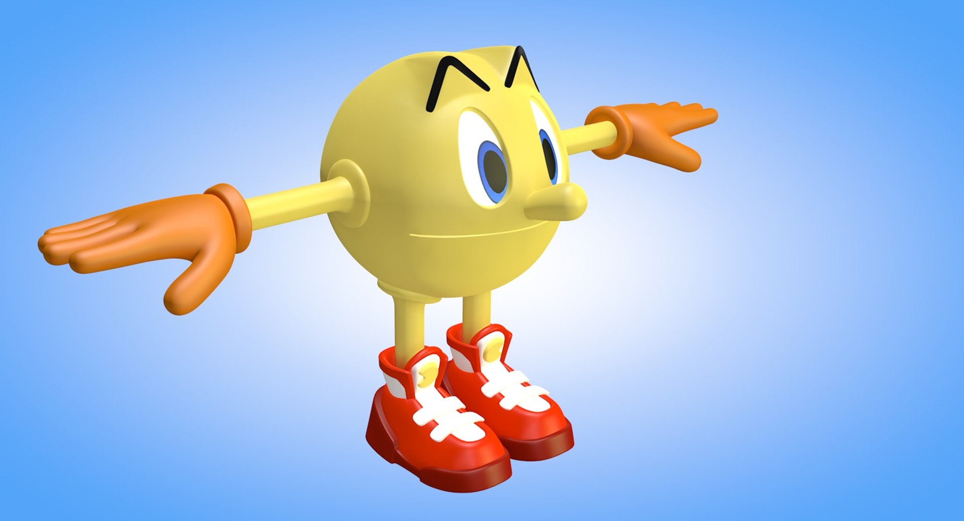 3d Pac-man Character Model