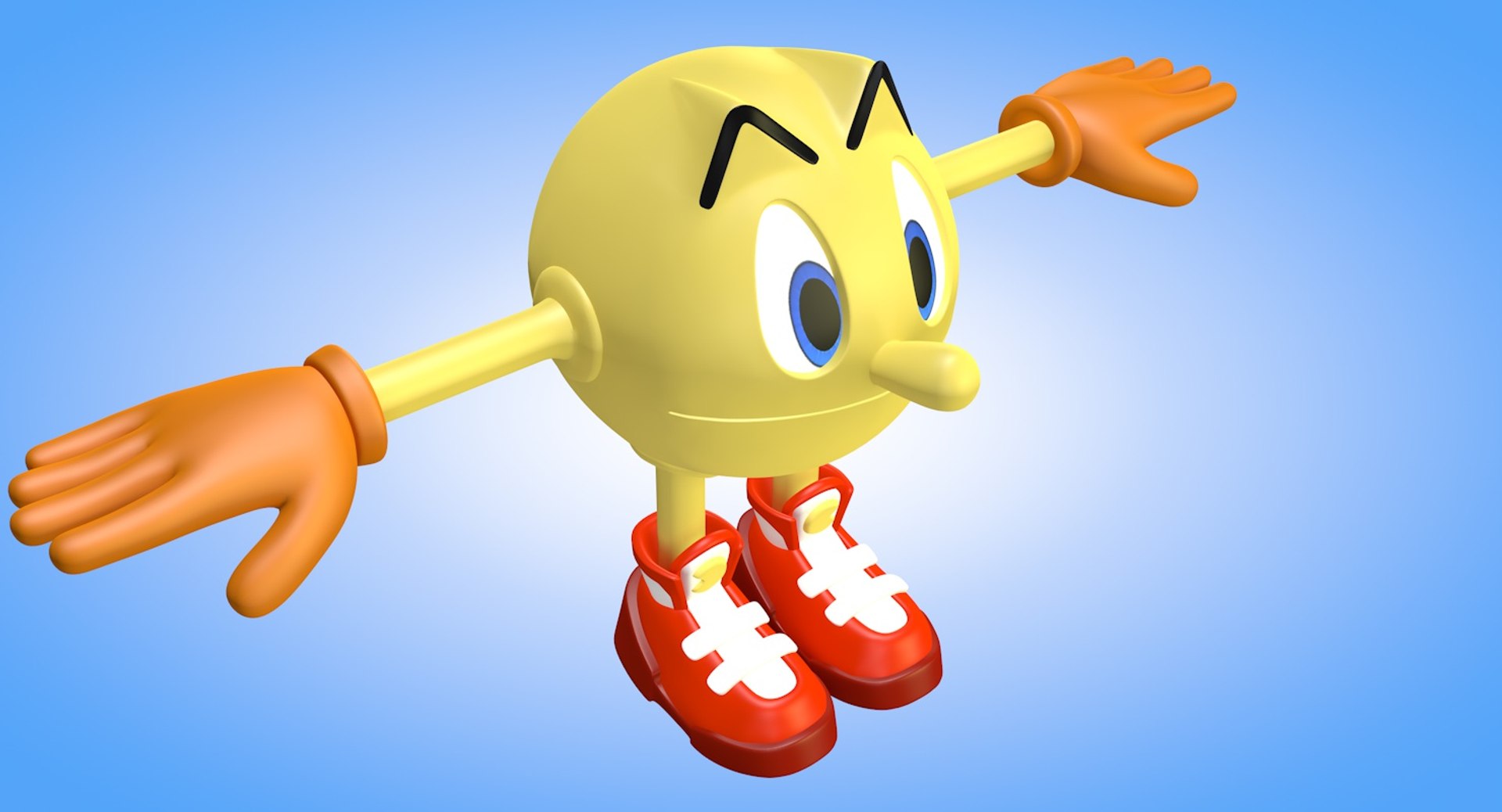 3d Pac-man Character Model