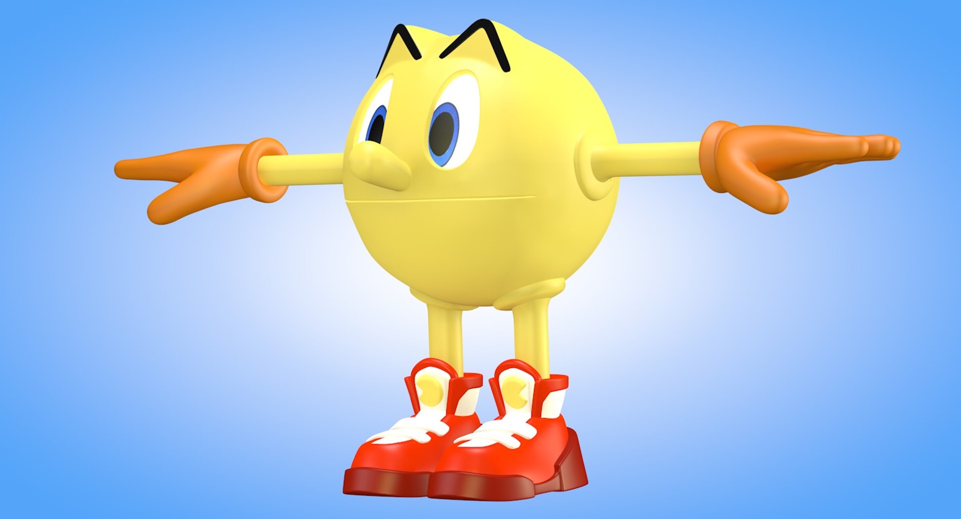 3d Pac-man Character Model