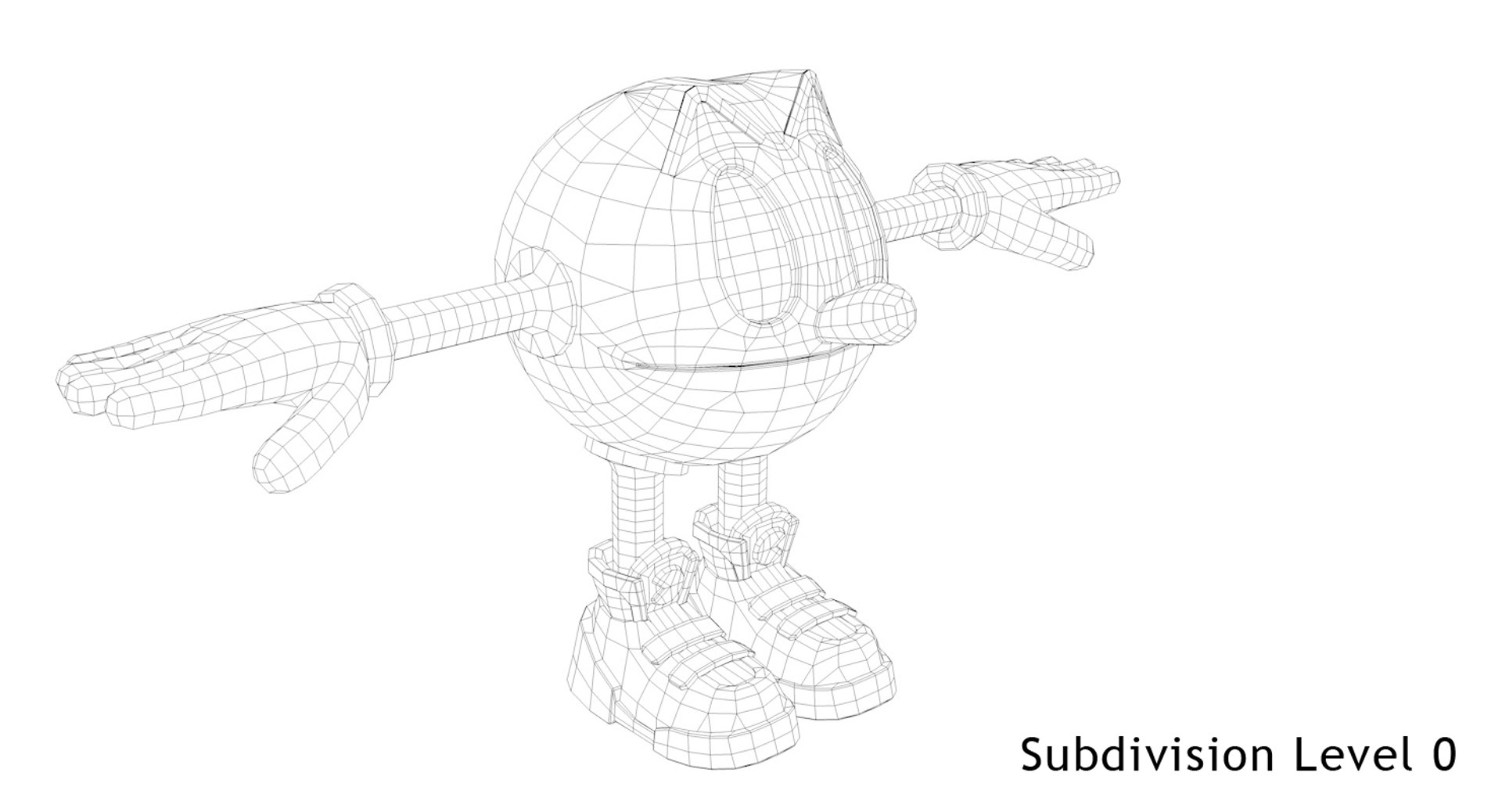 3d Pac-man Character Model