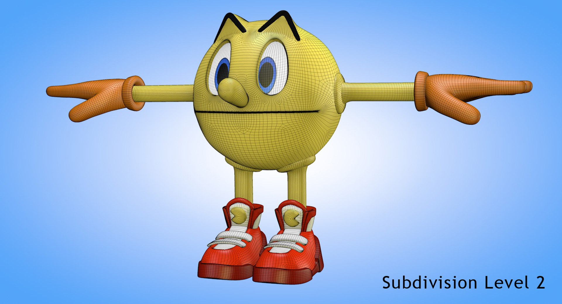 3d Pac-man Character Model