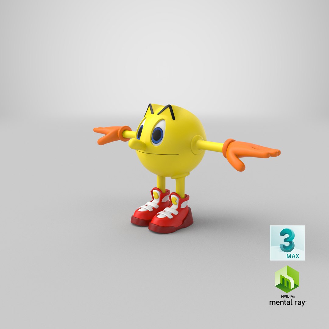 3d Pac-man Character Model