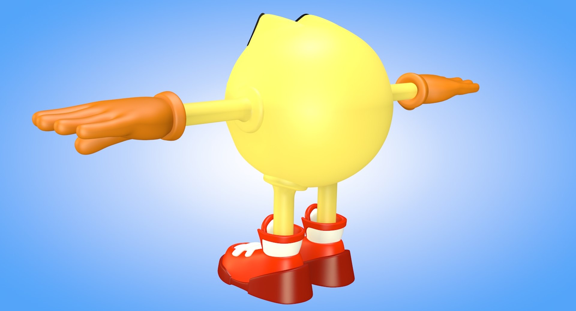 3d Pac-man Character Model