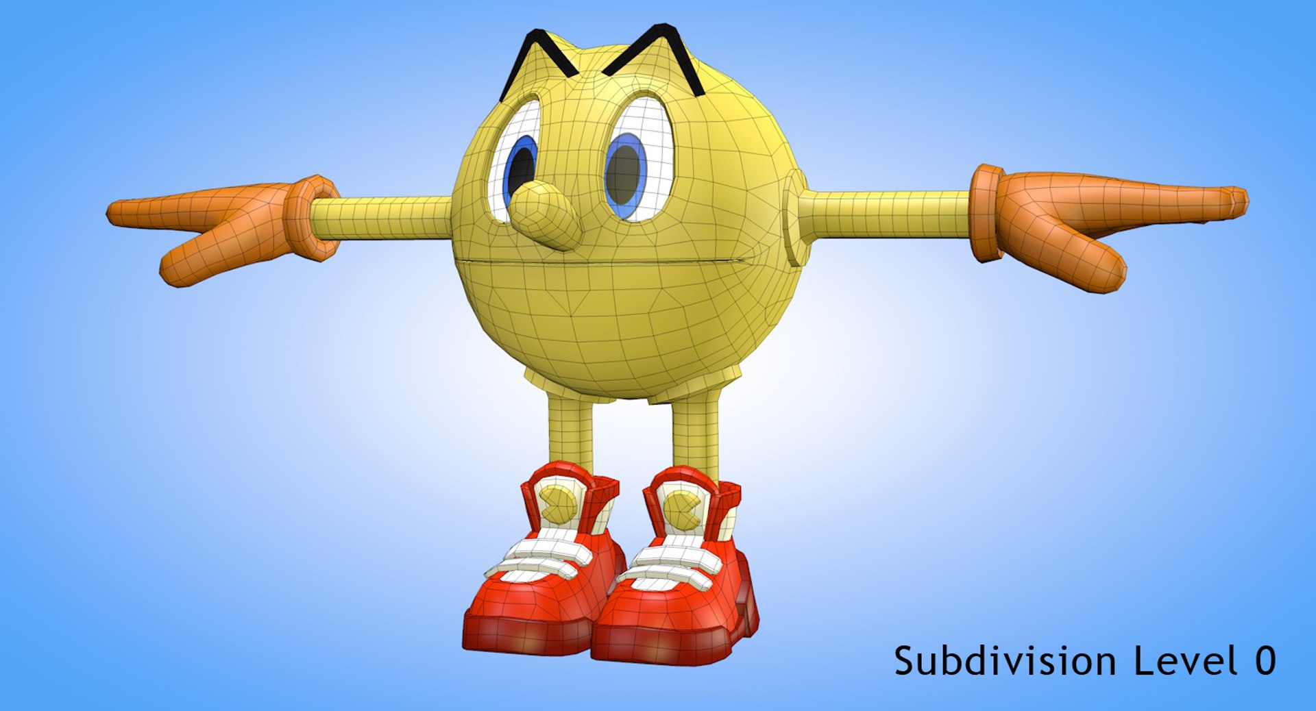 3d Pac-man Character Model