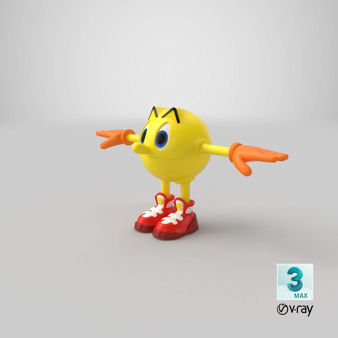 3d Pac-man Character Model