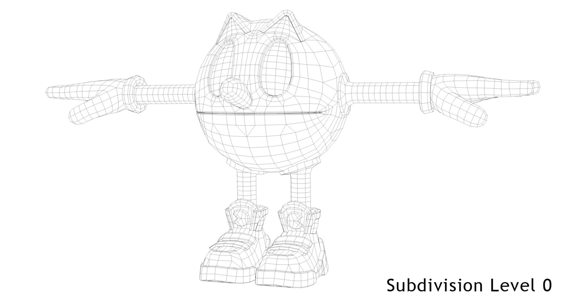 3d Pac-man Character Model