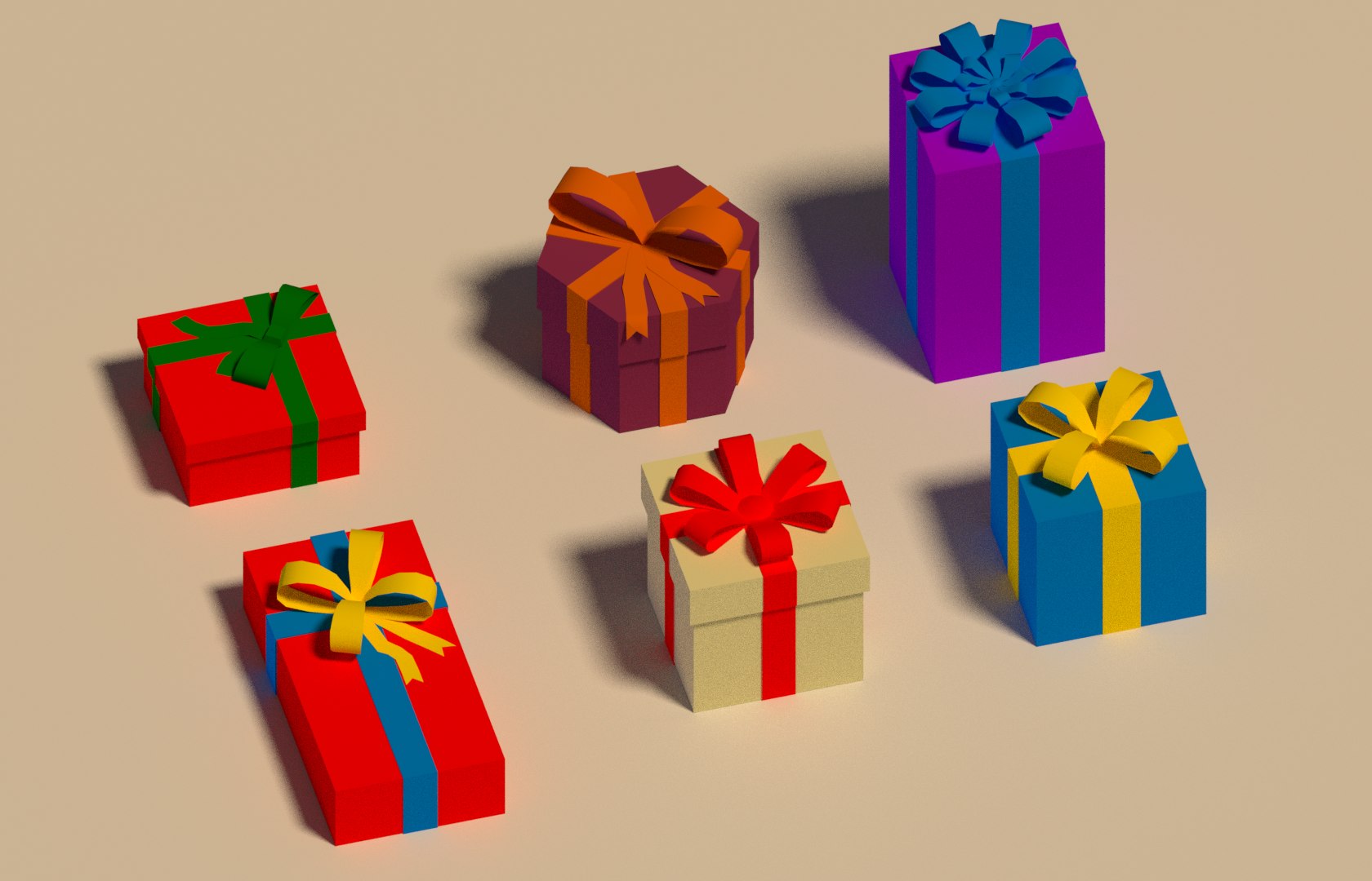 Gift Boxes Model - TurboSquid 1256580