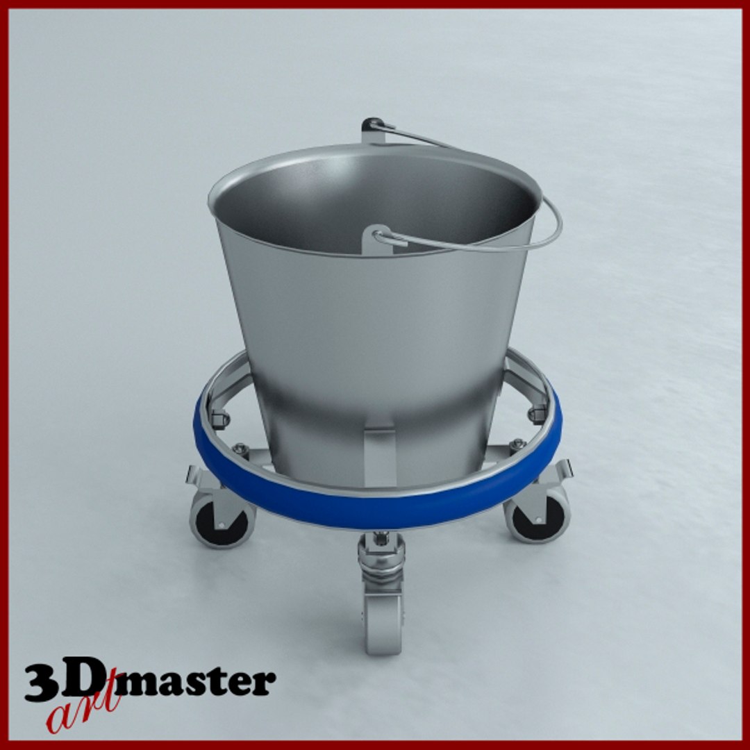Stainless steel kick bucket model - TurboSquid 1217651