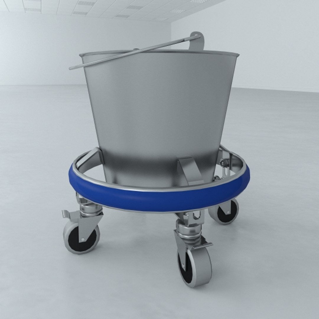 Stainless steel kick bucket model - TurboSquid 1217651
