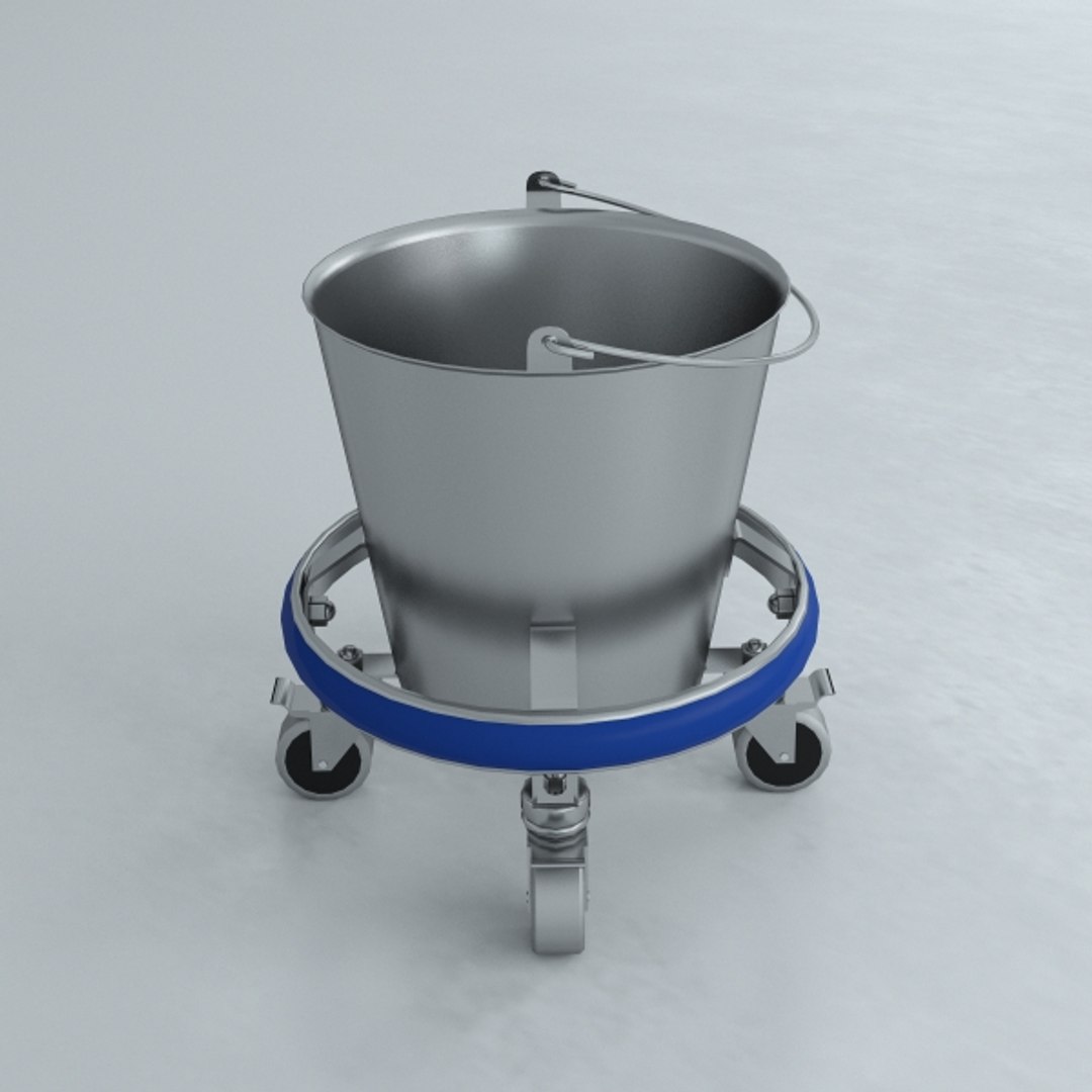 Stainless steel kick bucket model - TurboSquid 1217651