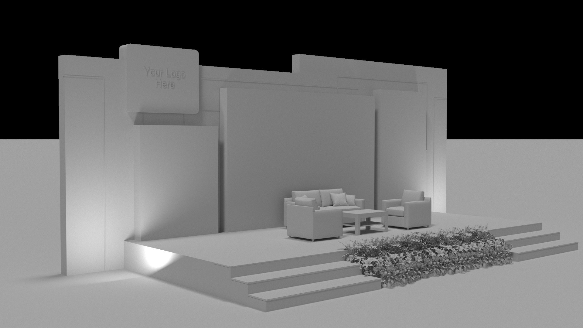 Standard Stage With 3 Screen 3D - TurboSquid 2294487