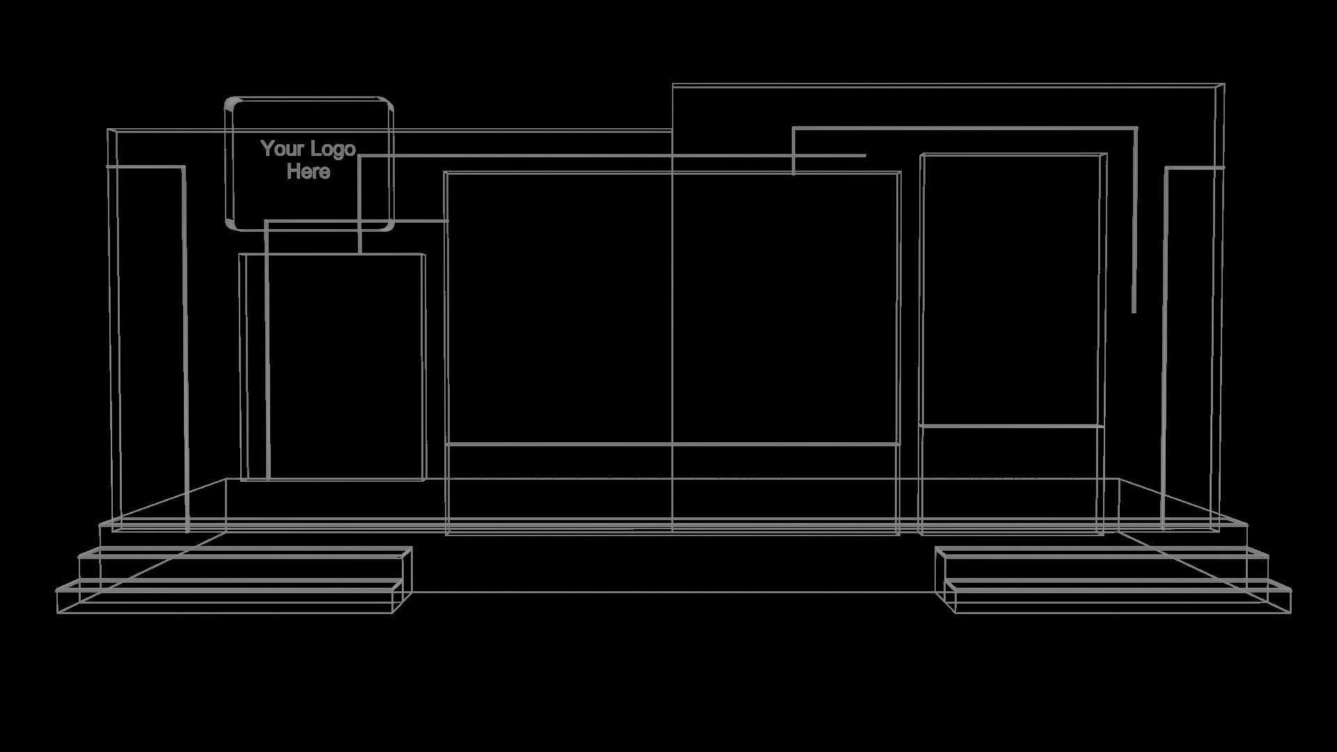 Standard Stage With 3 Screen 3D - TurboSquid 2294487