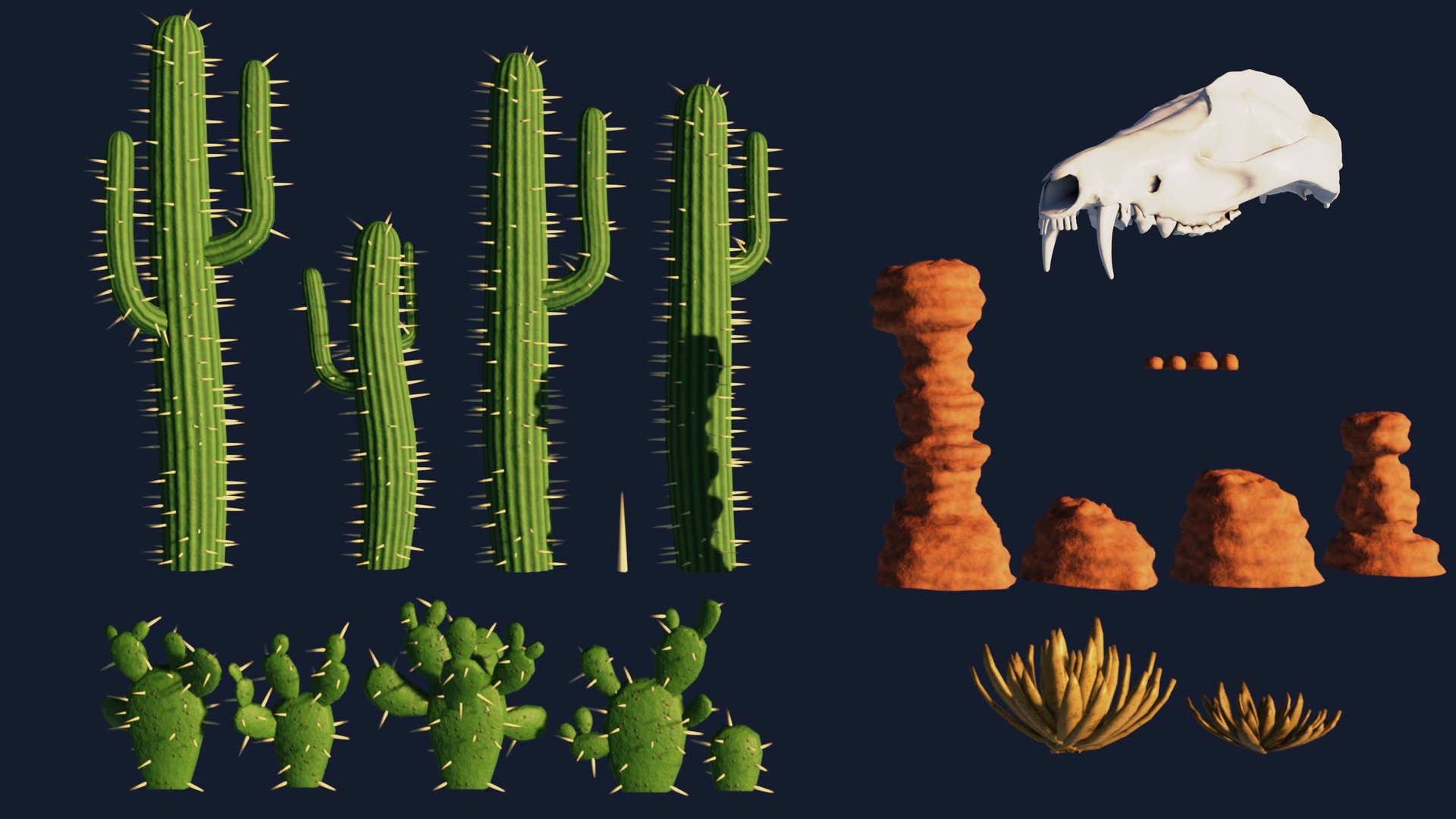 3D Stylized Desert Environment - TurboSquid 2231715