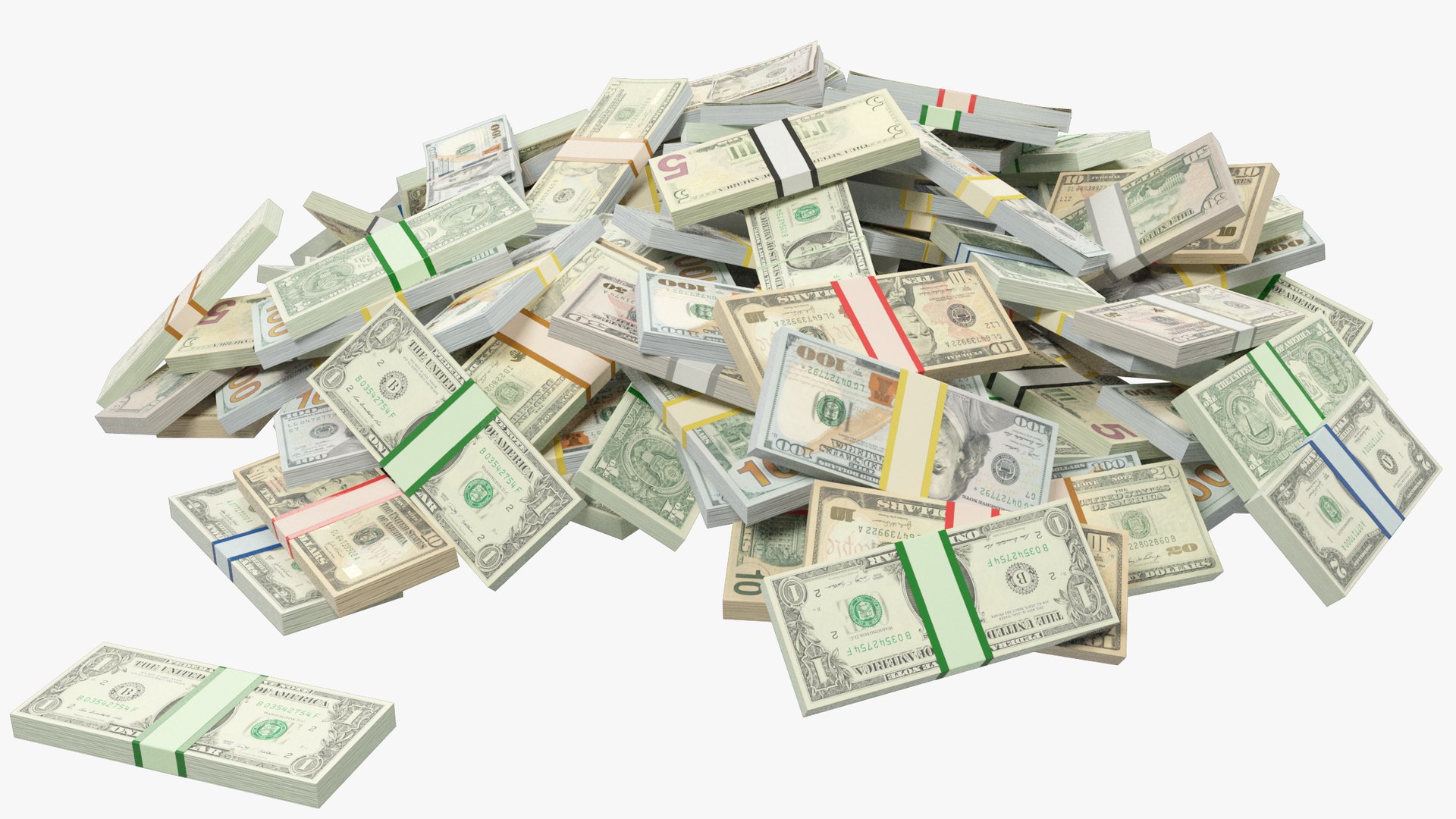 3D Money Bags Collection V24 - TurboSquid 1949689