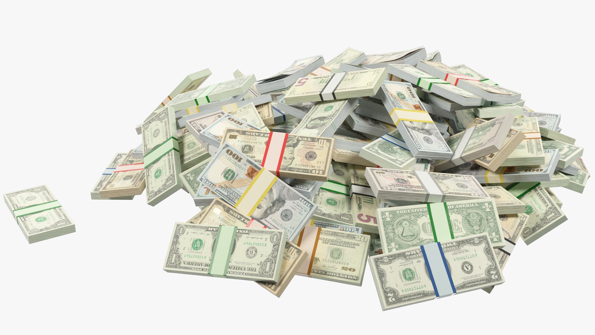 3D Money Bags Collection V24 - TurboSquid 1949689