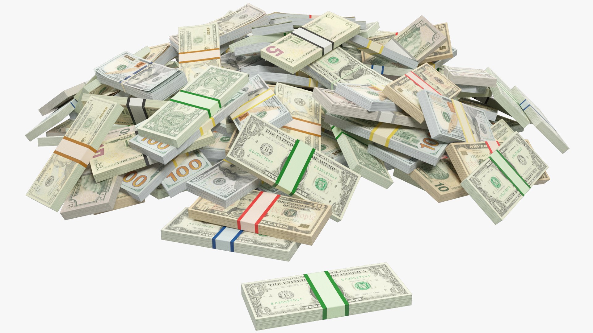 3D Money Bags Collection V24 - TurboSquid 1949689