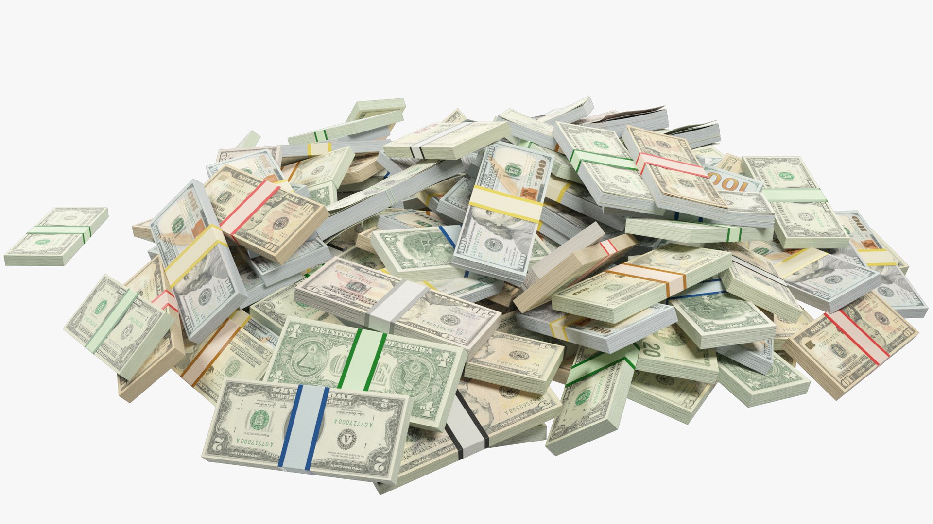 3D Money Bags Collection V24 - TurboSquid 1949689