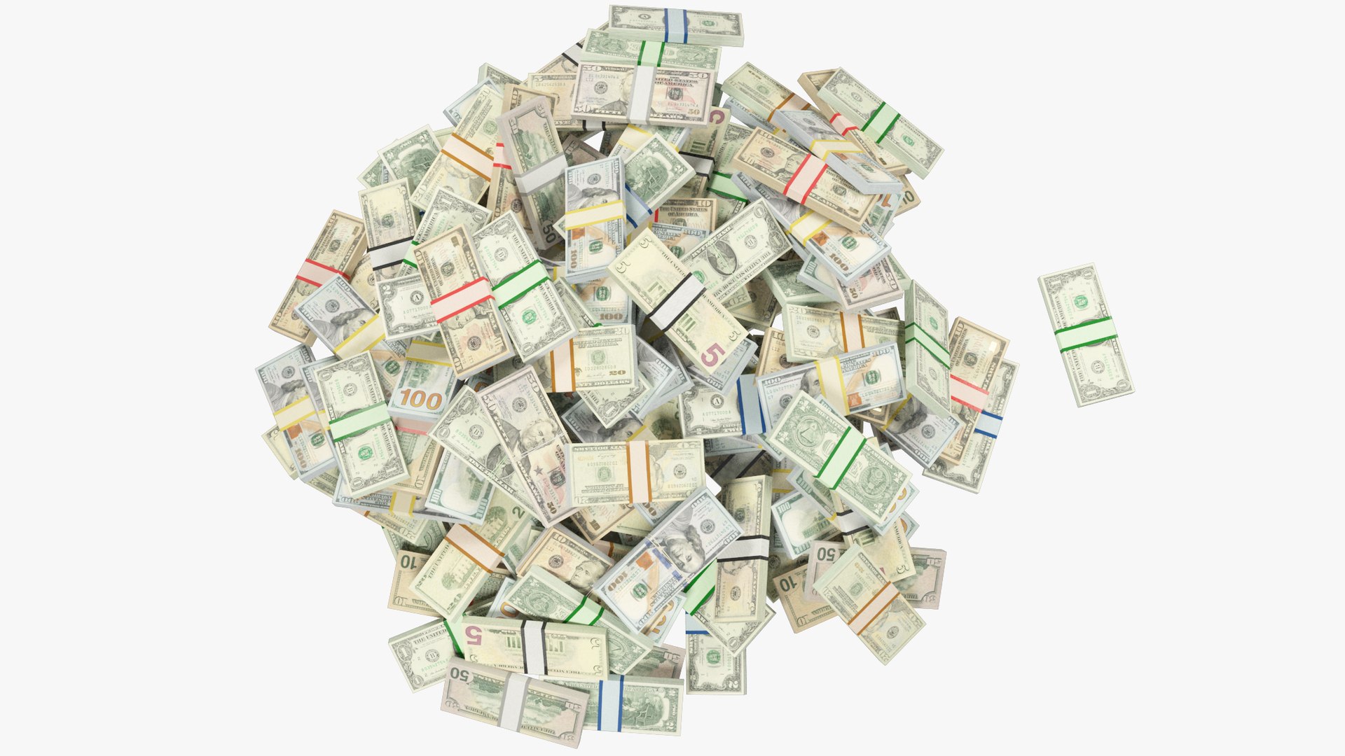 3D Money Bags Collection V24 - TurboSquid 1949689