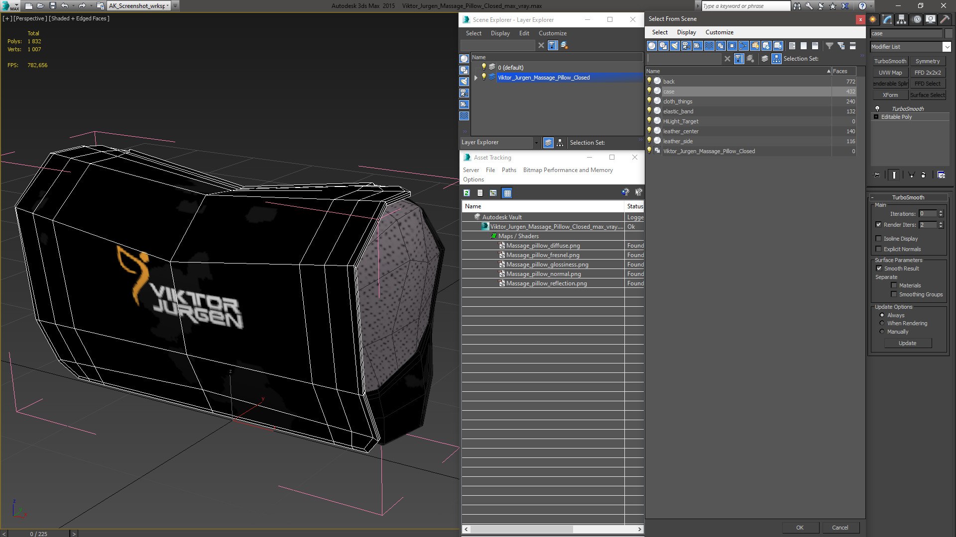 Viktor Jurgen Massage Pillow Closed 3D Model - TurboSquid 2099678