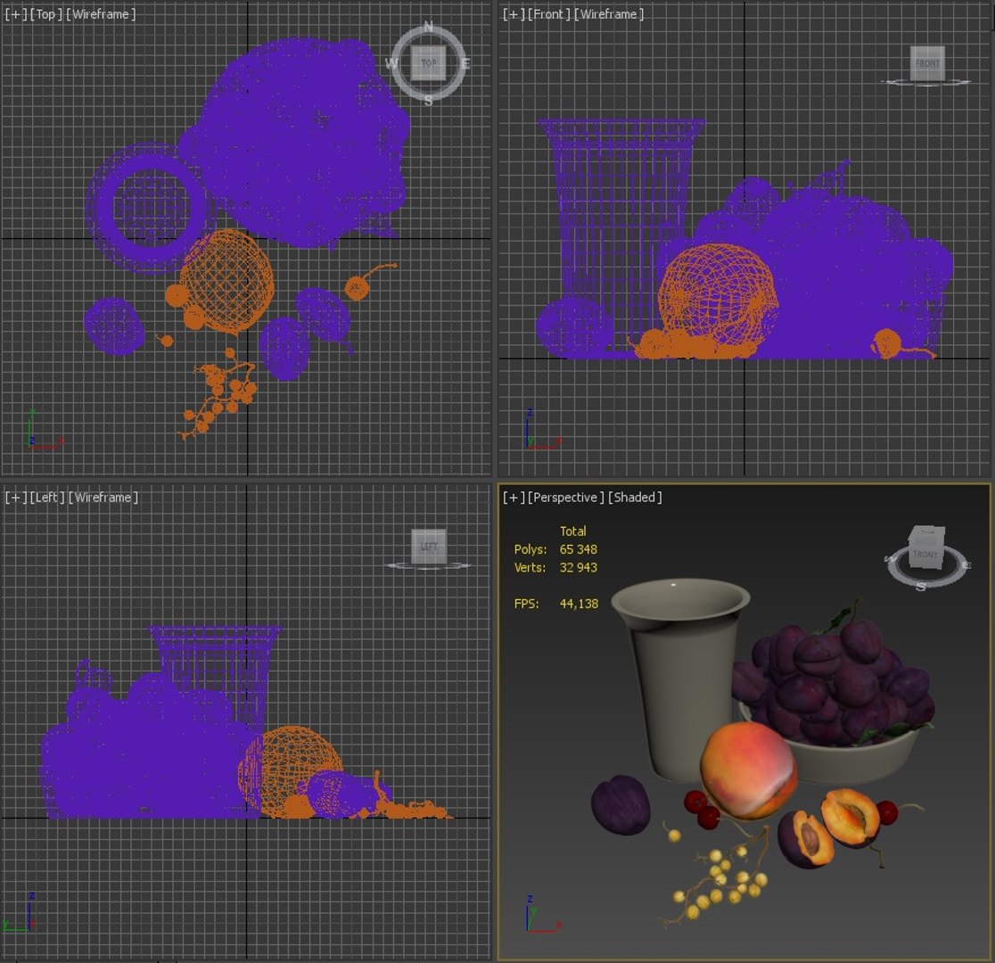 3D Fruit set Plum - TurboSquid 1742965