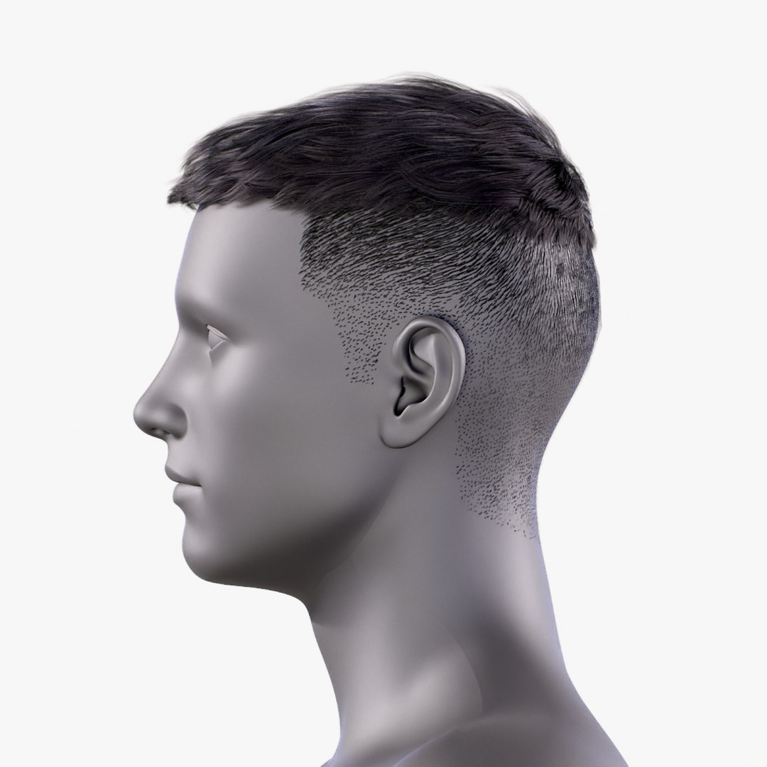 Real Time Hair Card Male Hairstyle 3D Model - TurboSquid 2065182